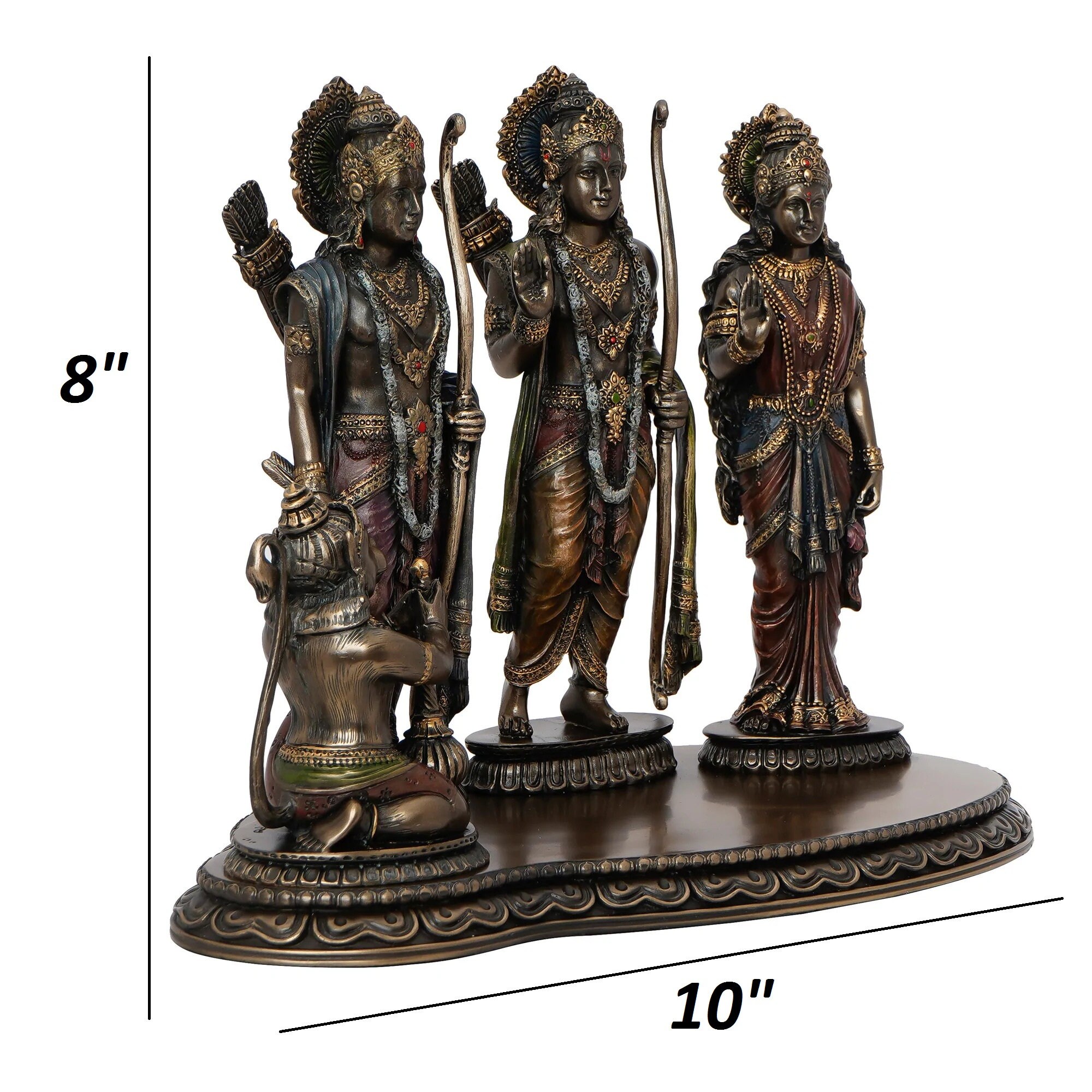 Ram Darbar 10 Inch Bonded Bronze Lord Rama Ramdarbar - Etsy