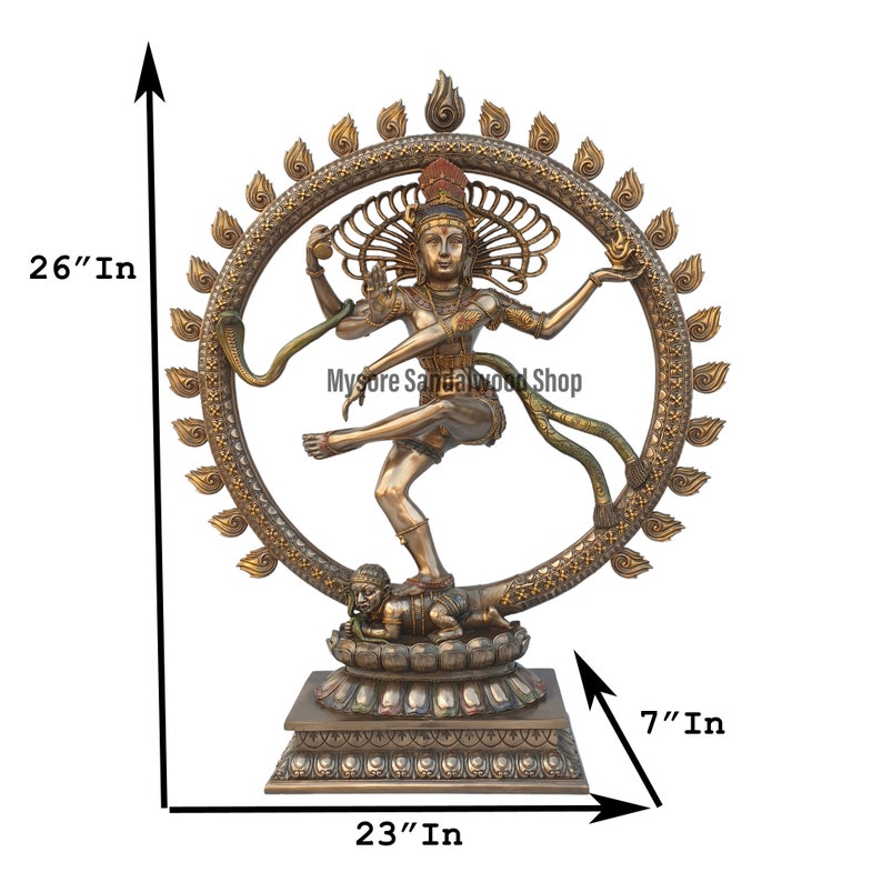 26" Inch Big Dancing Shiva Nataraja Idol, Bonded Bronze Natraja Statue ...