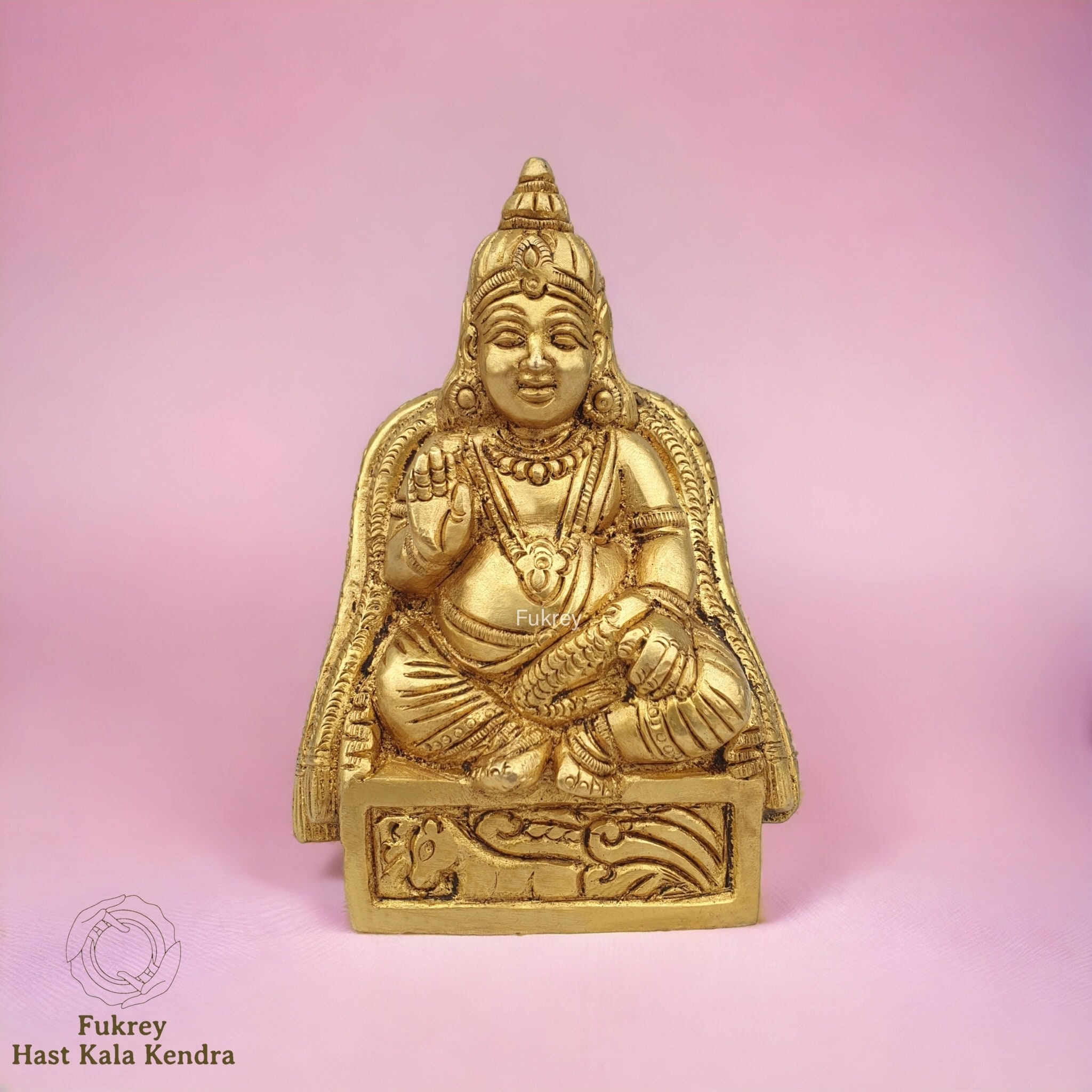Brass Kubera Statue, Blessing Kuber Idol, 4.5 Inch, Kuvera Statue ...