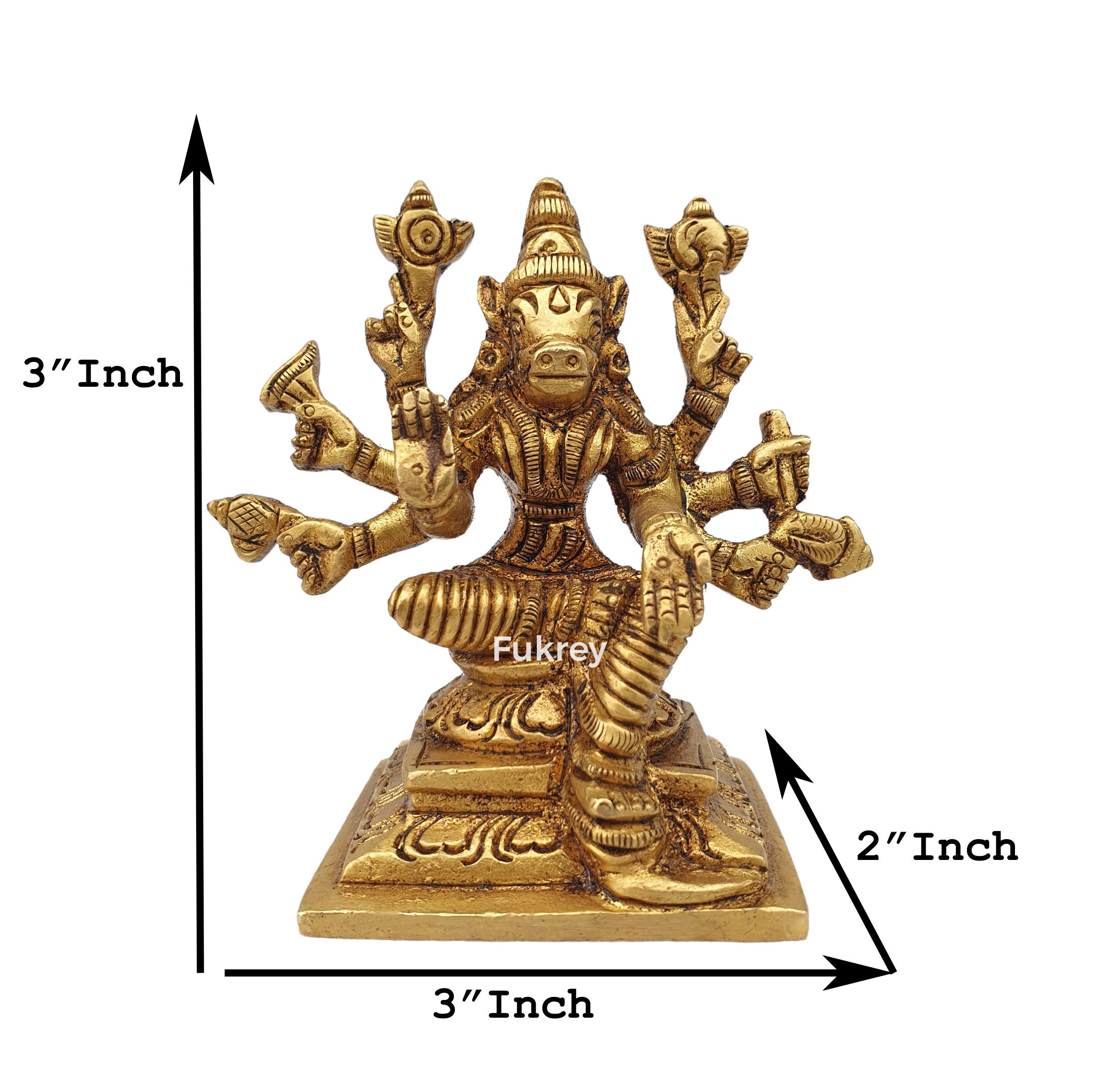 3 Inch Brass Varahi Goddess Statue Varahi Amman Lakshmi - Etsy
