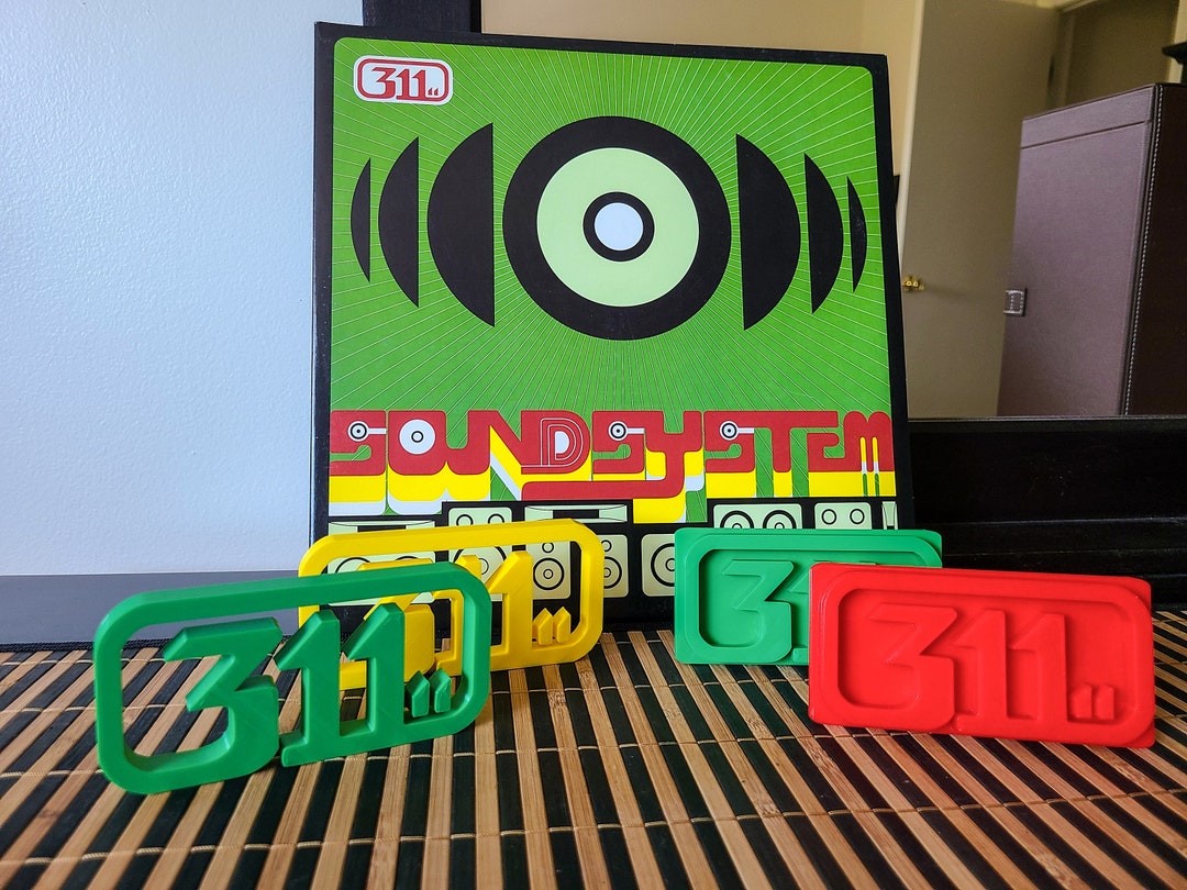 311 Band Soundsystem Logo Decoration 3D Printed Custom Colors PLA Sound ...