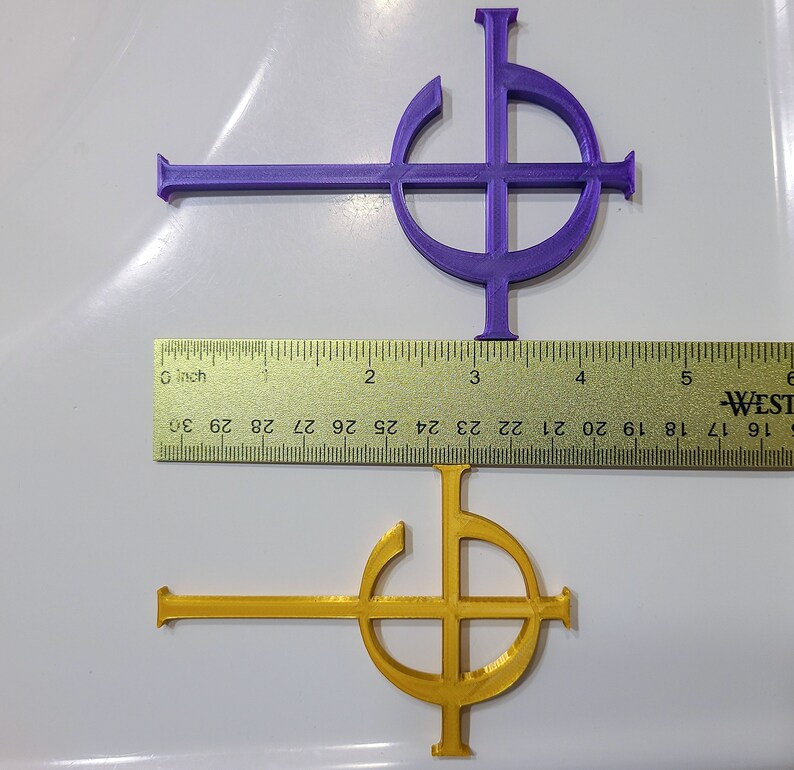 Ghost Grucifix Inverted Cross Logo Decoration Necklace Pendant - Etsy