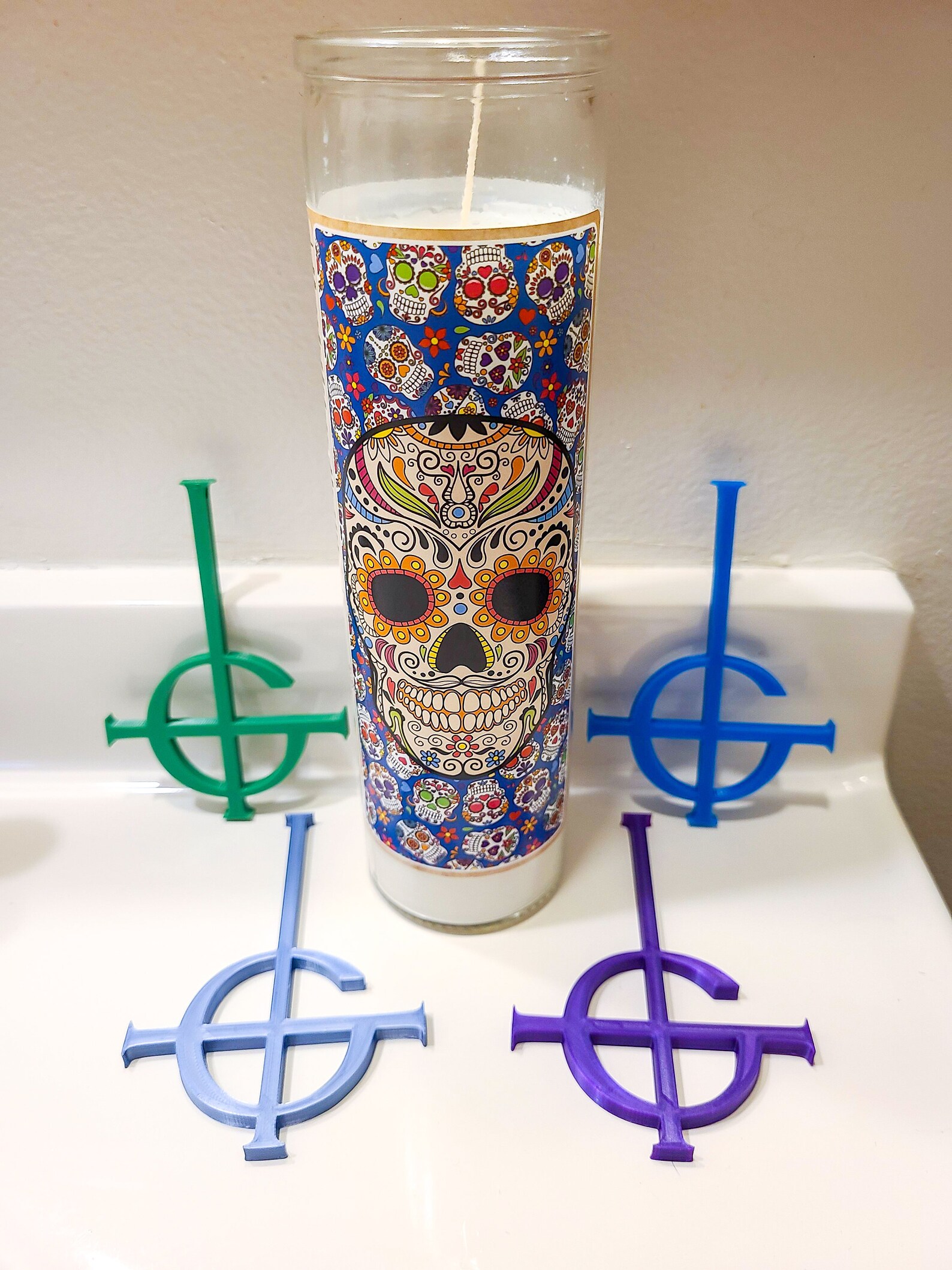 Ghost Grucifix Inverted Cross Logo Decoration Necklace Pendant - Etsy