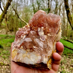 Natural Red Hematoid Quartz Crystal Specimen, Raw Crystal, Fire Quartz ...