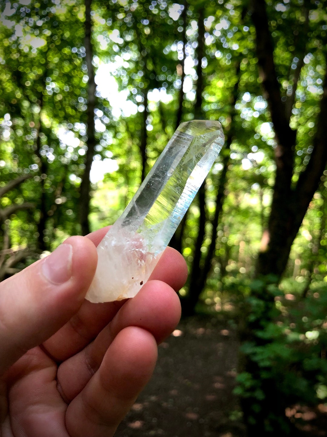 Blue Mist Lemurian Quartz Point: Blades of Light Crystal Wand - Etsy