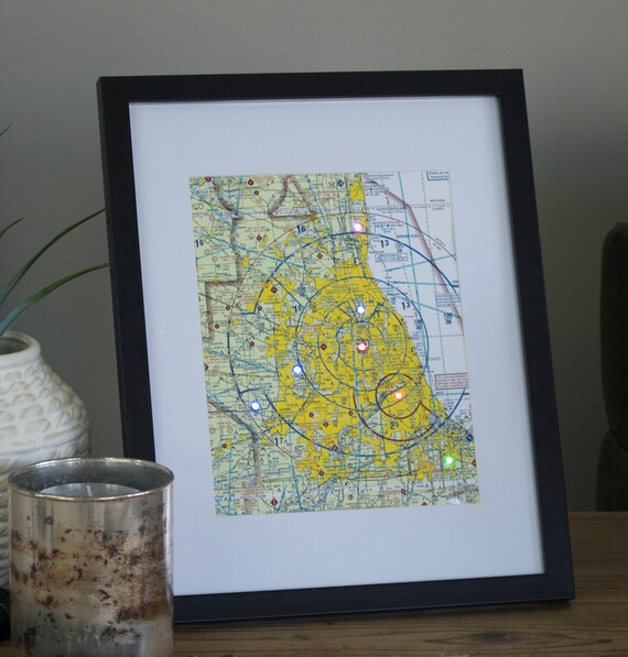 LED Sectional Map Chicago - Etsy
