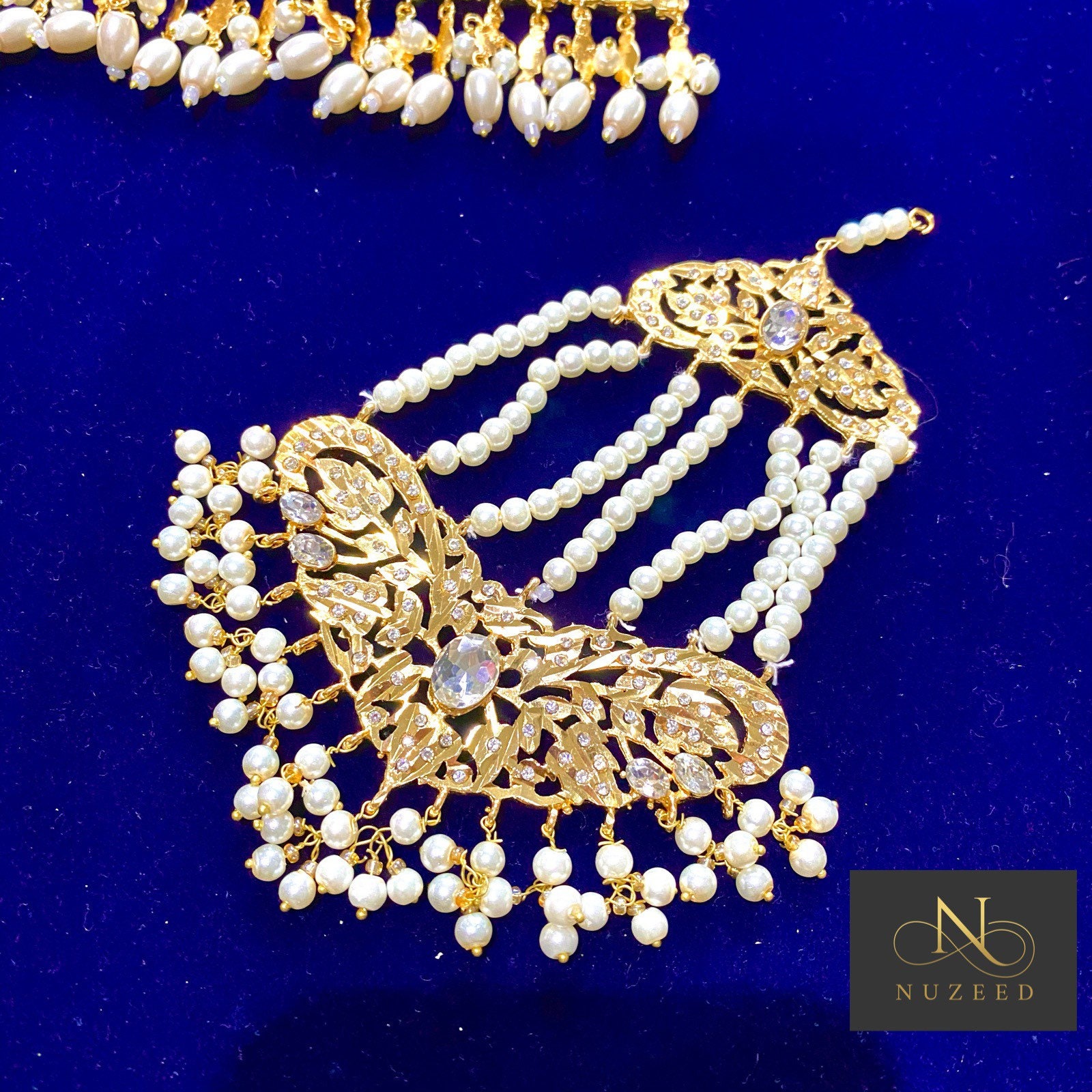 Traditional Gold-plated Bridal Complete Set Gold & White - Etsy