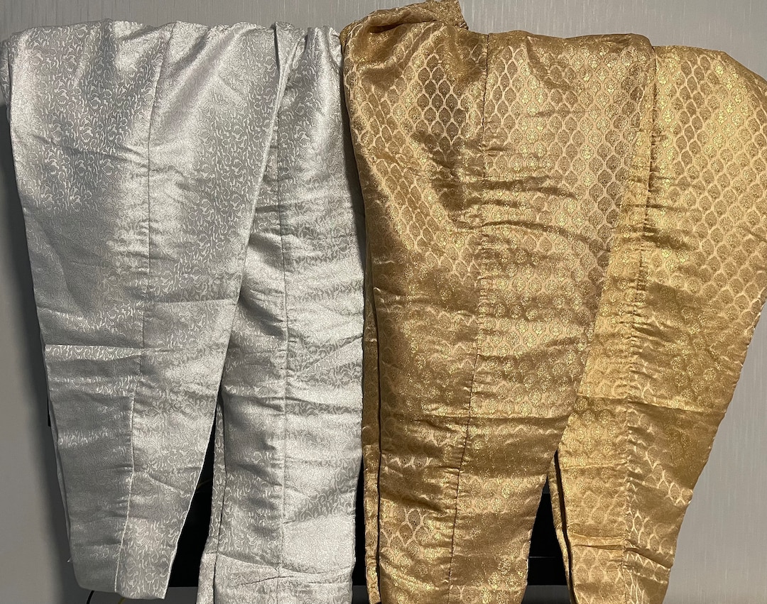 Beautiful Jamawar Trouser With Soft Lining in Silver & Gold Colour - Etsy