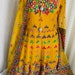 Beautiful Multy Embroidered Frock With Mirror Work on Mustered Yellow ...