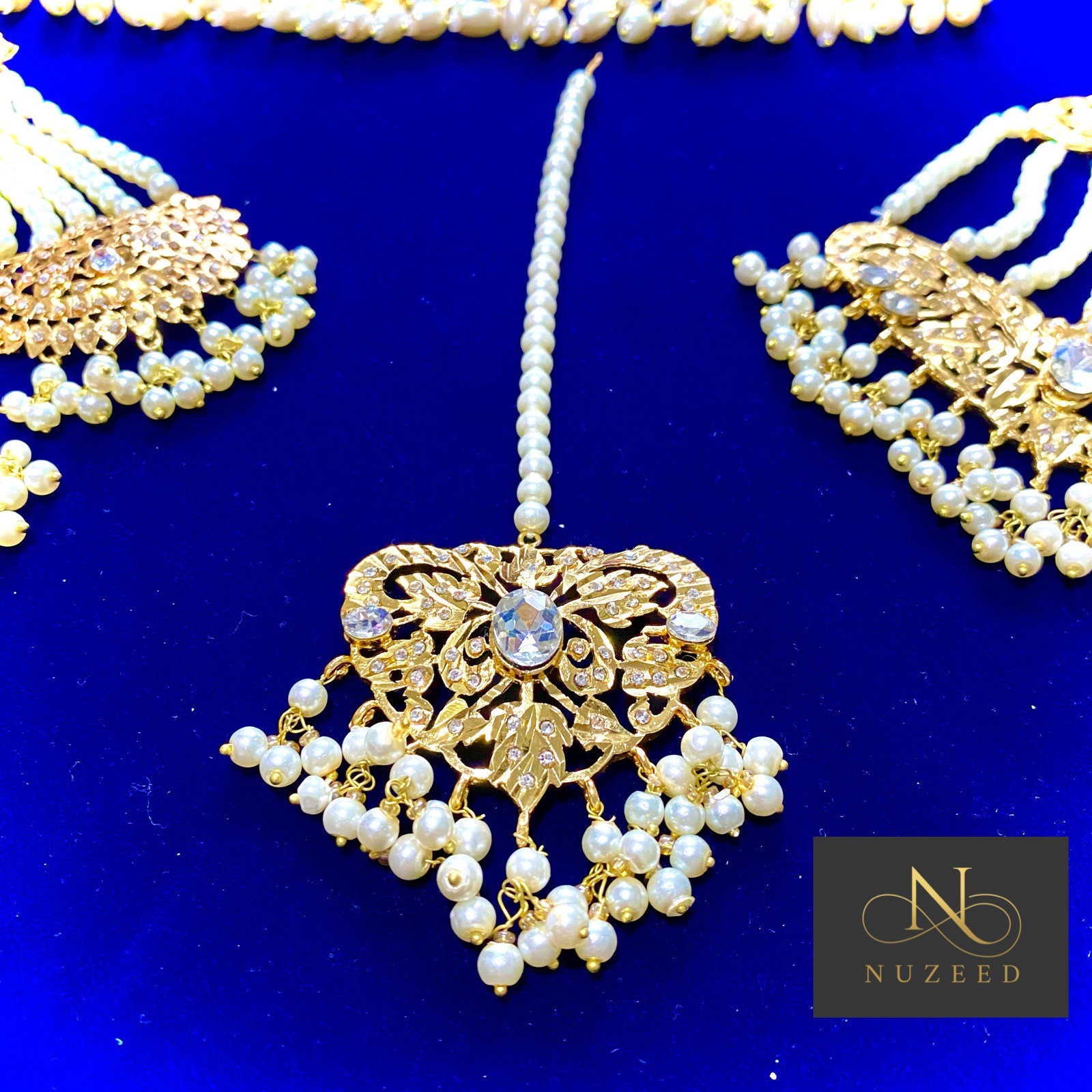 Traditional Gold-plated Bridal Complete Set Gold & White - Etsy
