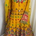 Beautiful Multy Embroidered Frock With Mirror Work on Mustered Yellow ...