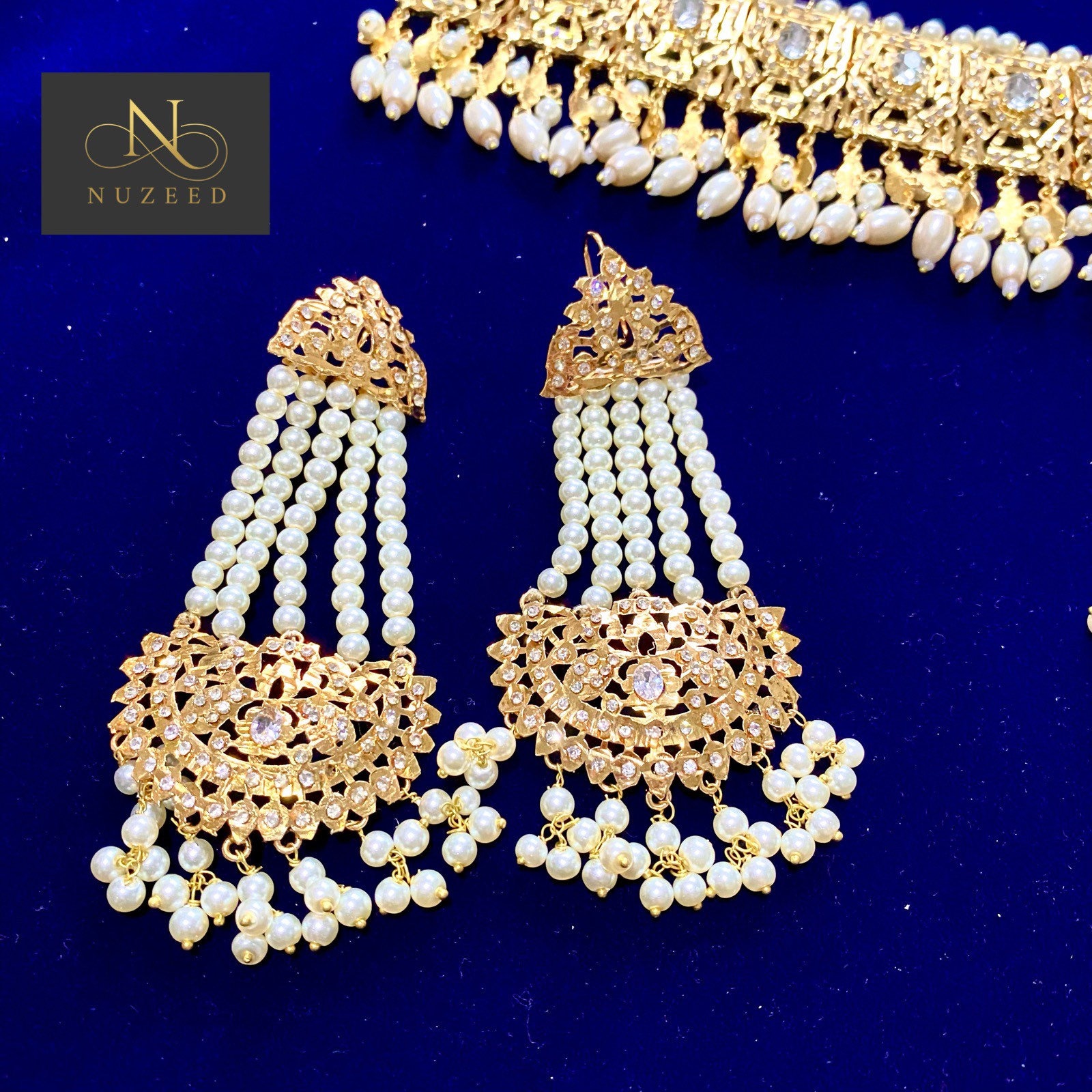 Traditional Gold-plated Bridal Complete Set Gold & White - Etsy