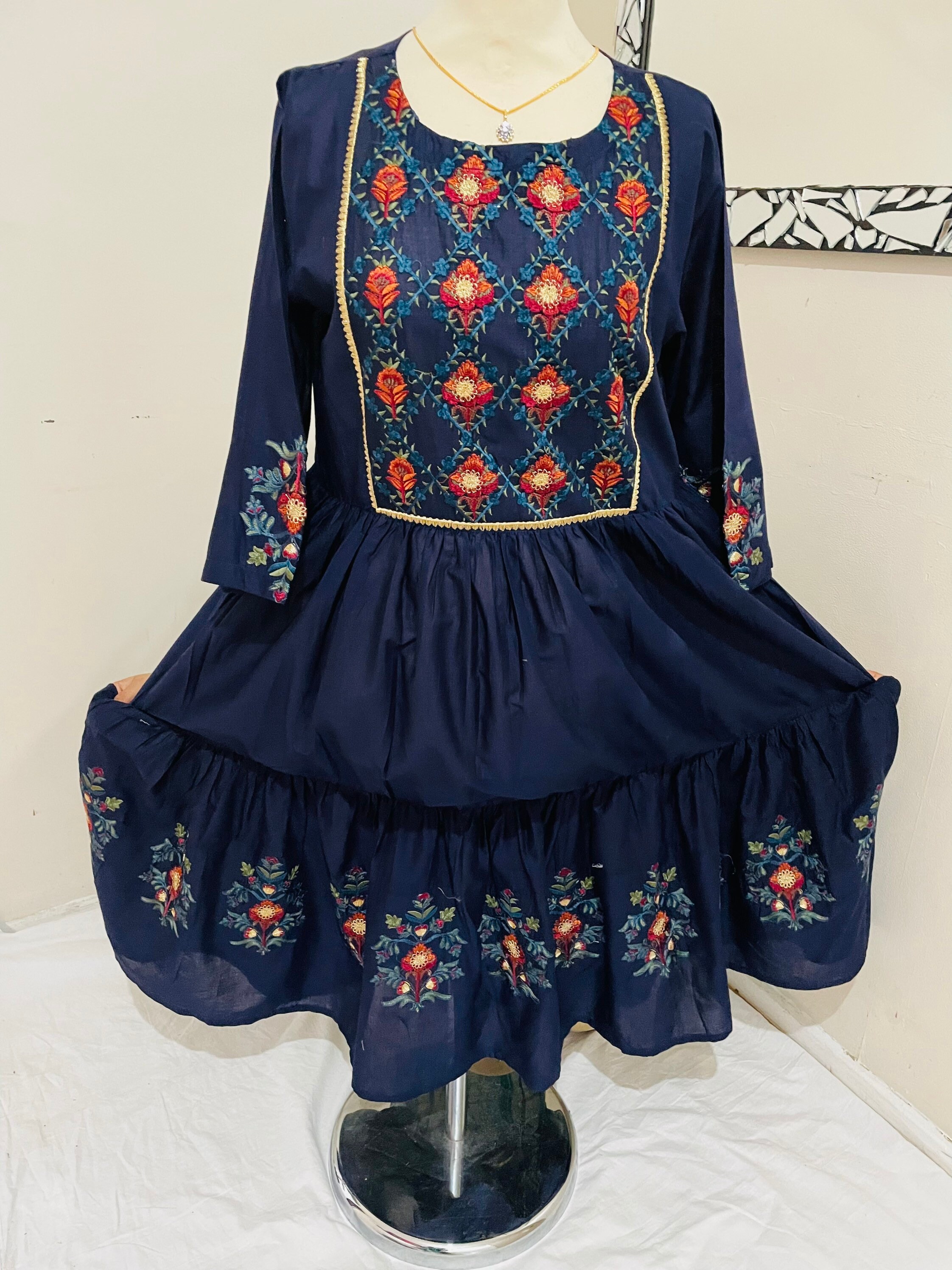 Beautiful Embroidered Long Frock for Summer in Medium Size. - Etsy