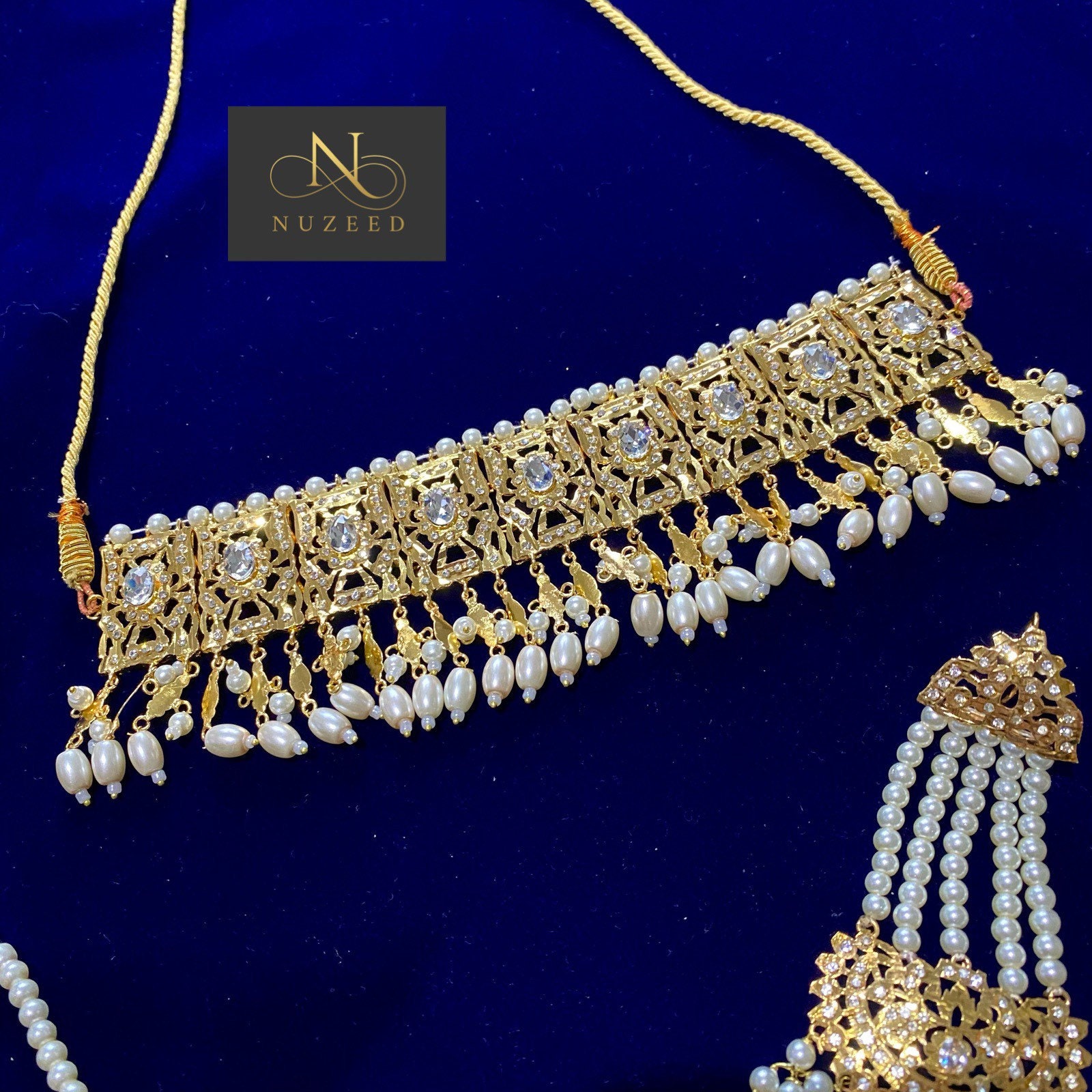 Traditional Gold-plated Bridal Complete Set Gold & White - Etsy