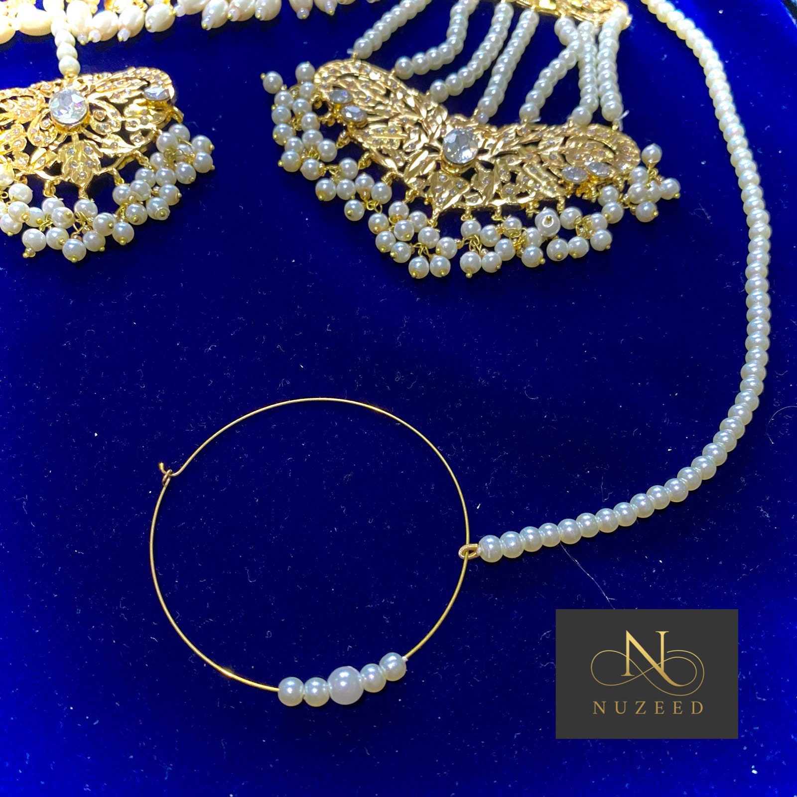 Traditional Gold-plated Bridal Complete Set Gold & White - Etsy