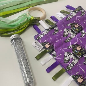 Baby Sensory Gift Set. Boy. Buzz. Space. Lightyear. Green. Purple ...