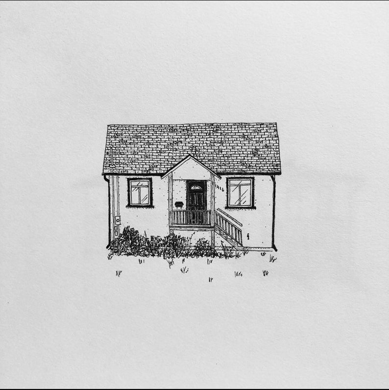 Custom House Drawing Custom Home Drawing Custom - Etsy