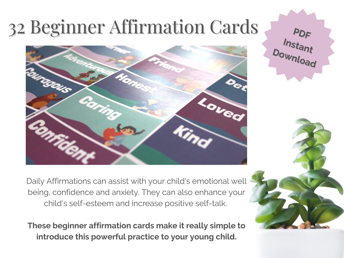 Printable Affirmation Cards for Kids Lunchbox Notes Positive ...
