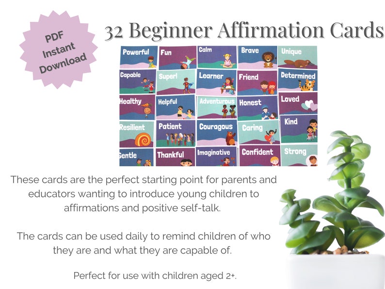 Printable Affirmation Cards for Kids Lunchbox Notes Positive ...