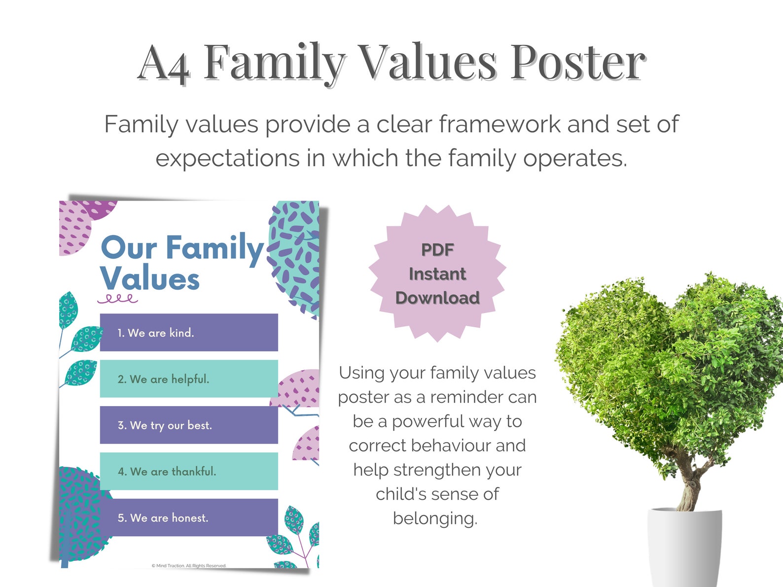 Family Value Poster Printable Value Poster Family Rule Sign Family Rule ...