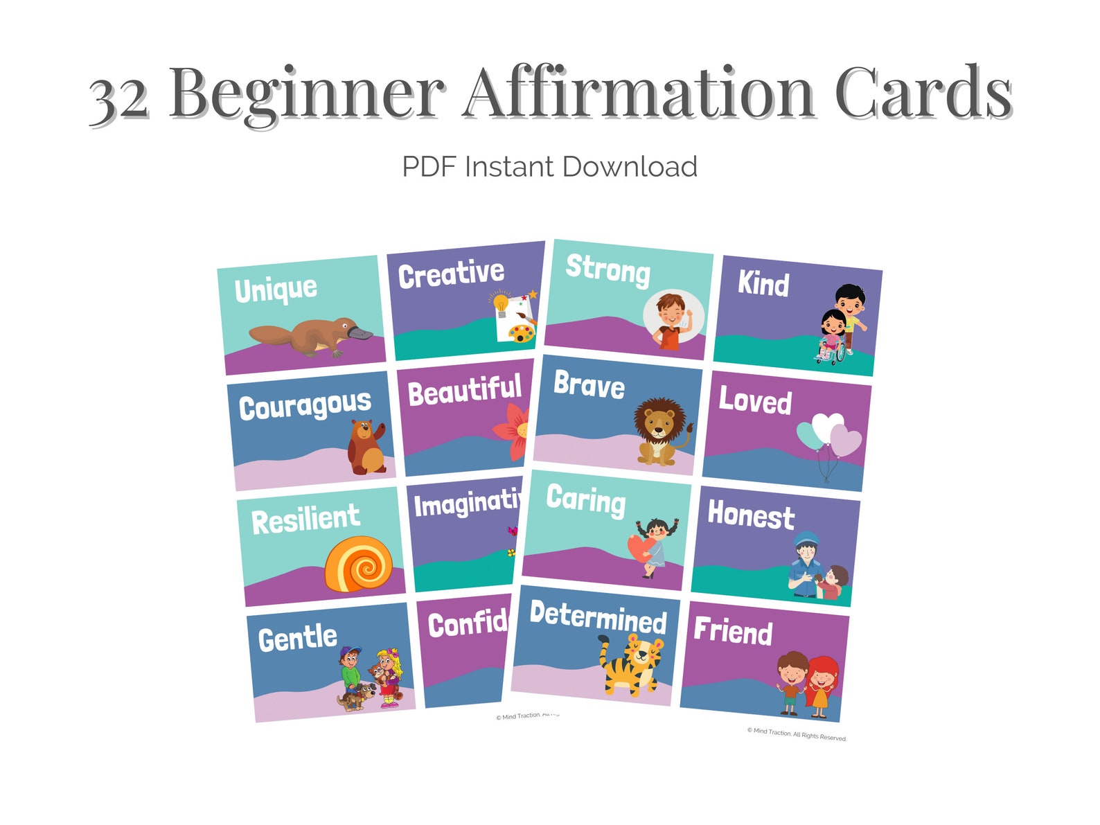 Printable Affirmation Cards for Kids Lunchbox Notes Positive ...