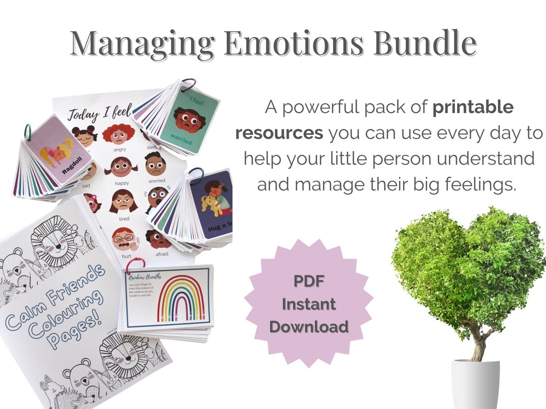 Managing Emotions Printable Bundle Emotion Flashcards - Etsy Australia