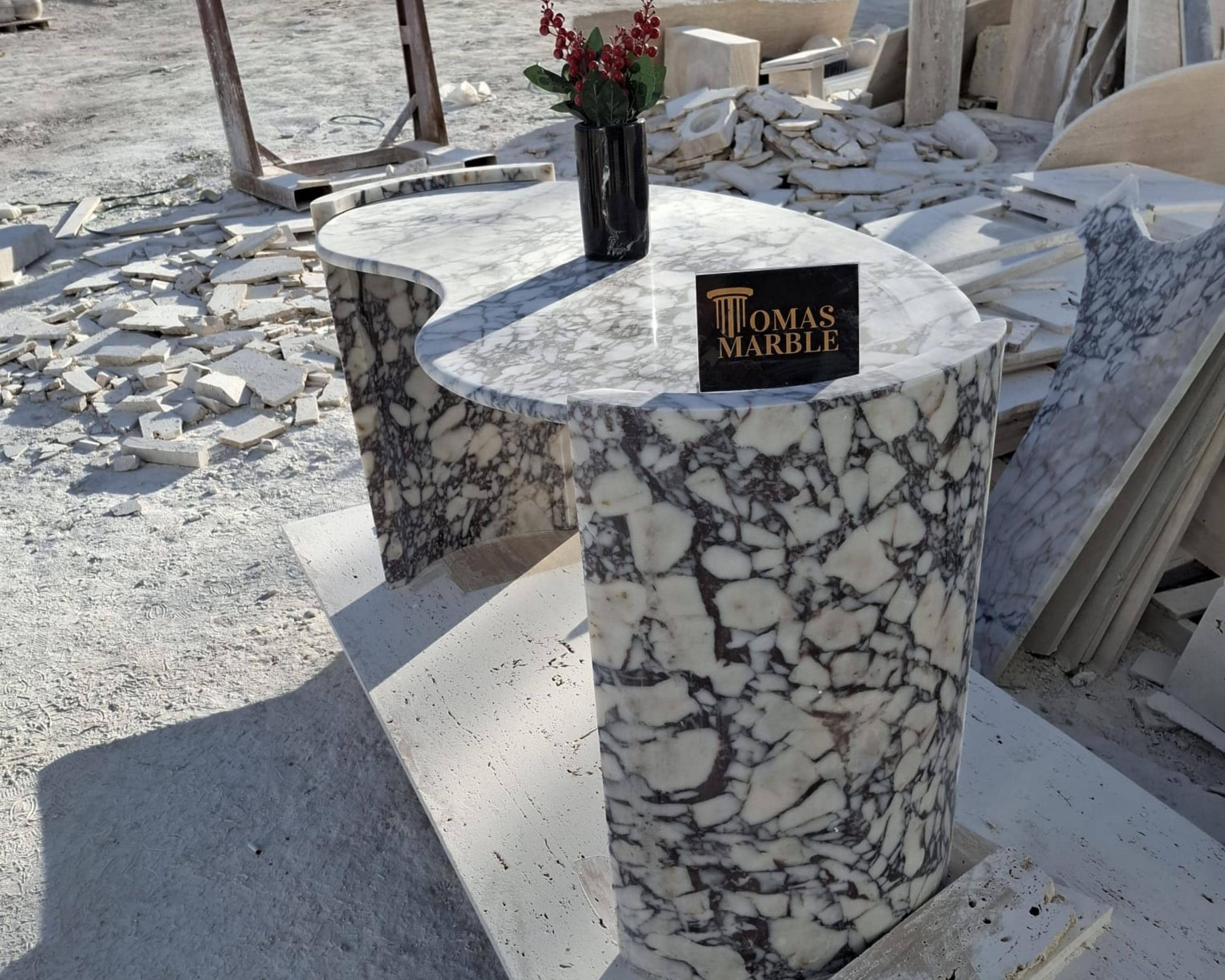 Calacatta Viola Table , Marble Coffee Table ,home Decor , Makeup Table ...