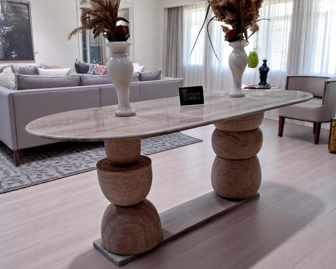 Travertine Table , Marble Dining Table , Marble Office Desk , Natural ...