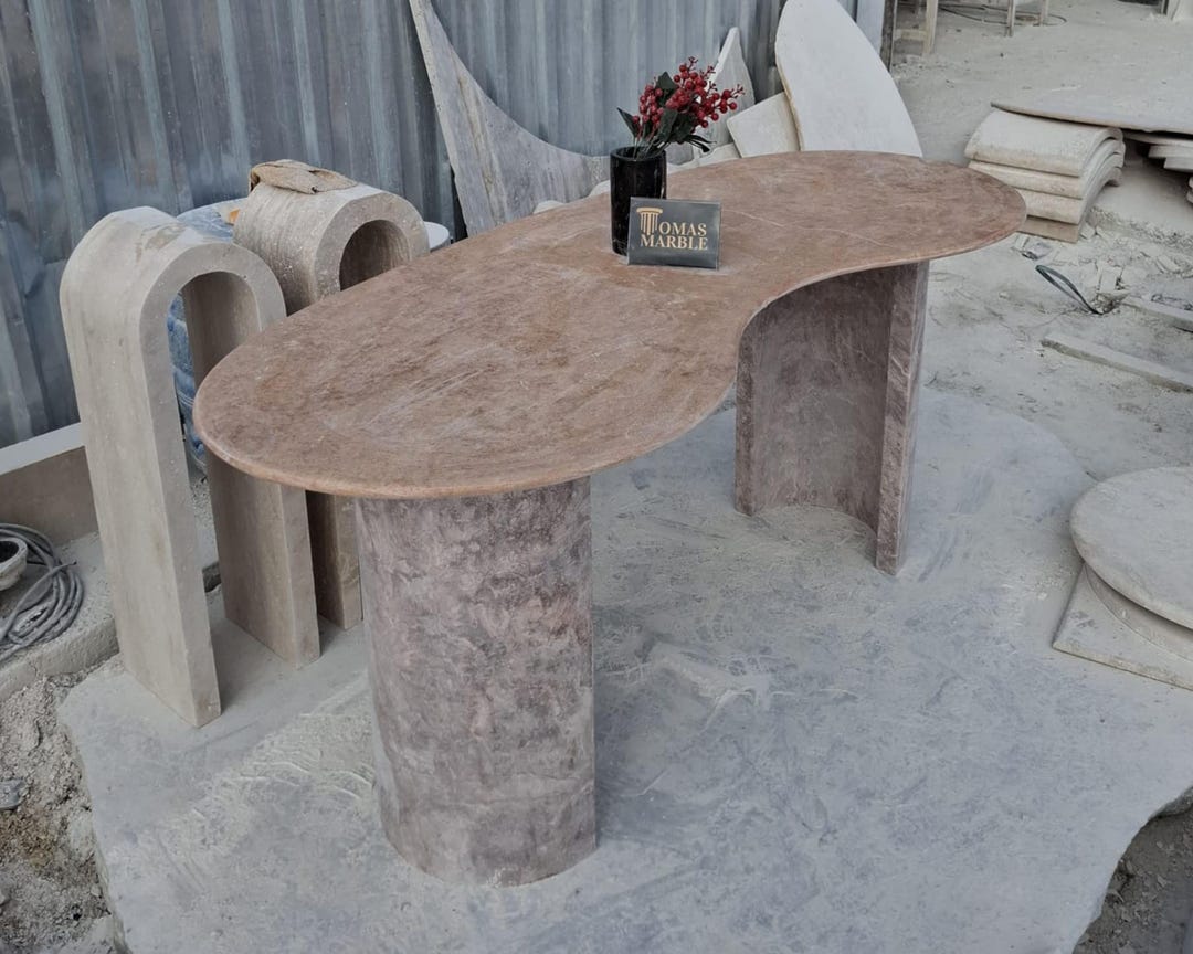 Travertine Coffee Table , Pink Coffee Table ,handmade Marble Project ...