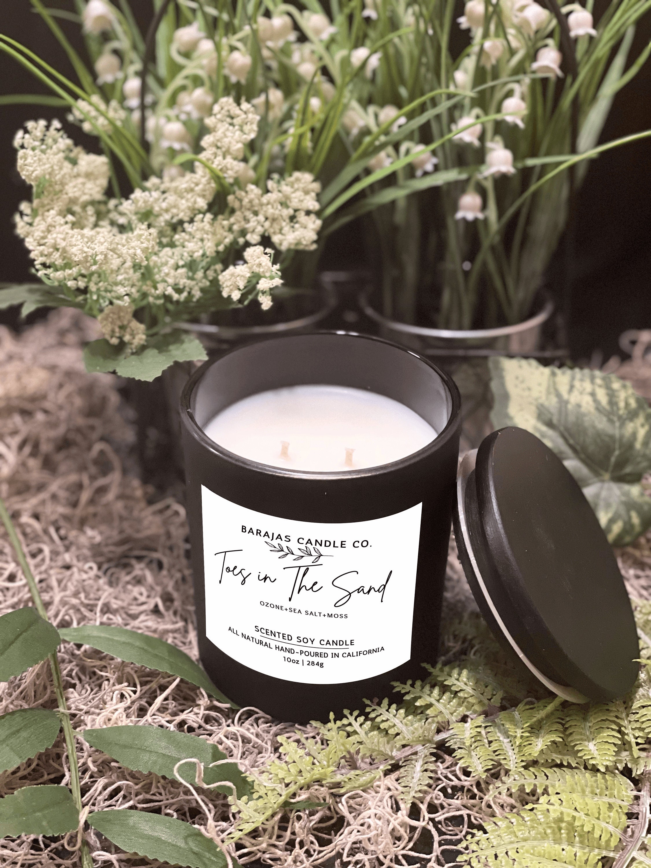 TOES in THE SAND Ozonesea Saltmoss Scented Soy Wax Candles&melts Matte ...