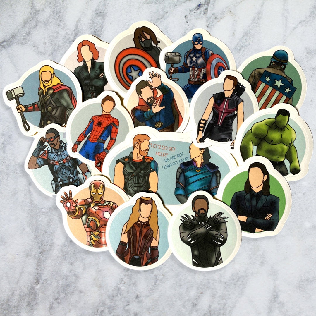 Marvel / Avengers Stickers Sticker Bundles Matte Paper Based Stickers ...
