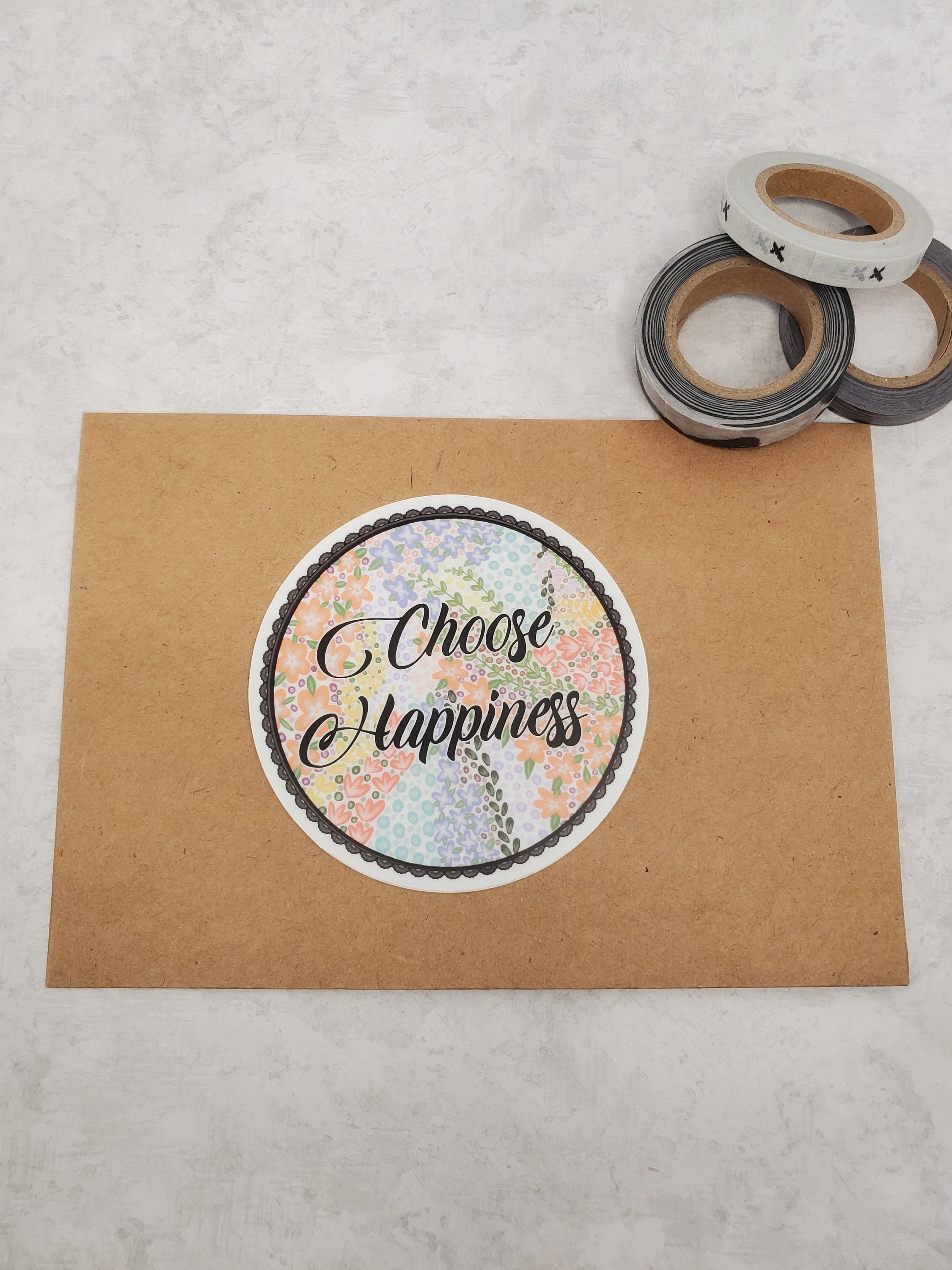 Choose Happiness Sticker, Happiness Sticker, Quote Sticker, Positive ...