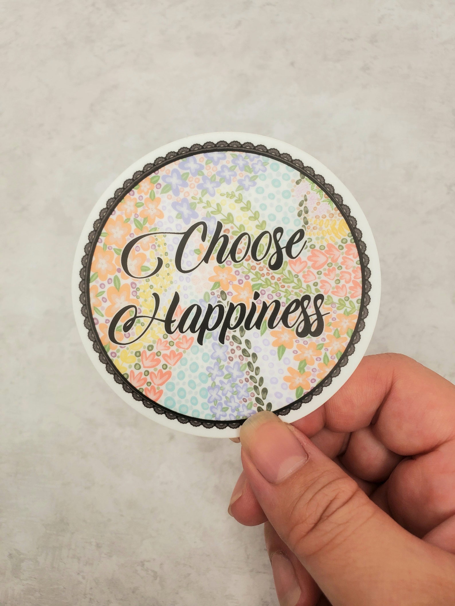 Choose Happiness Sticker, Happiness Sticker, Quote Sticker, Positive ...