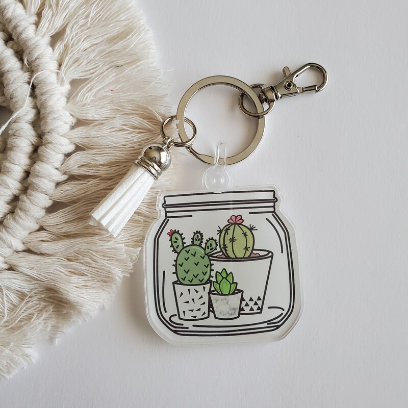 Terrarium Jar Keychain - Etsy