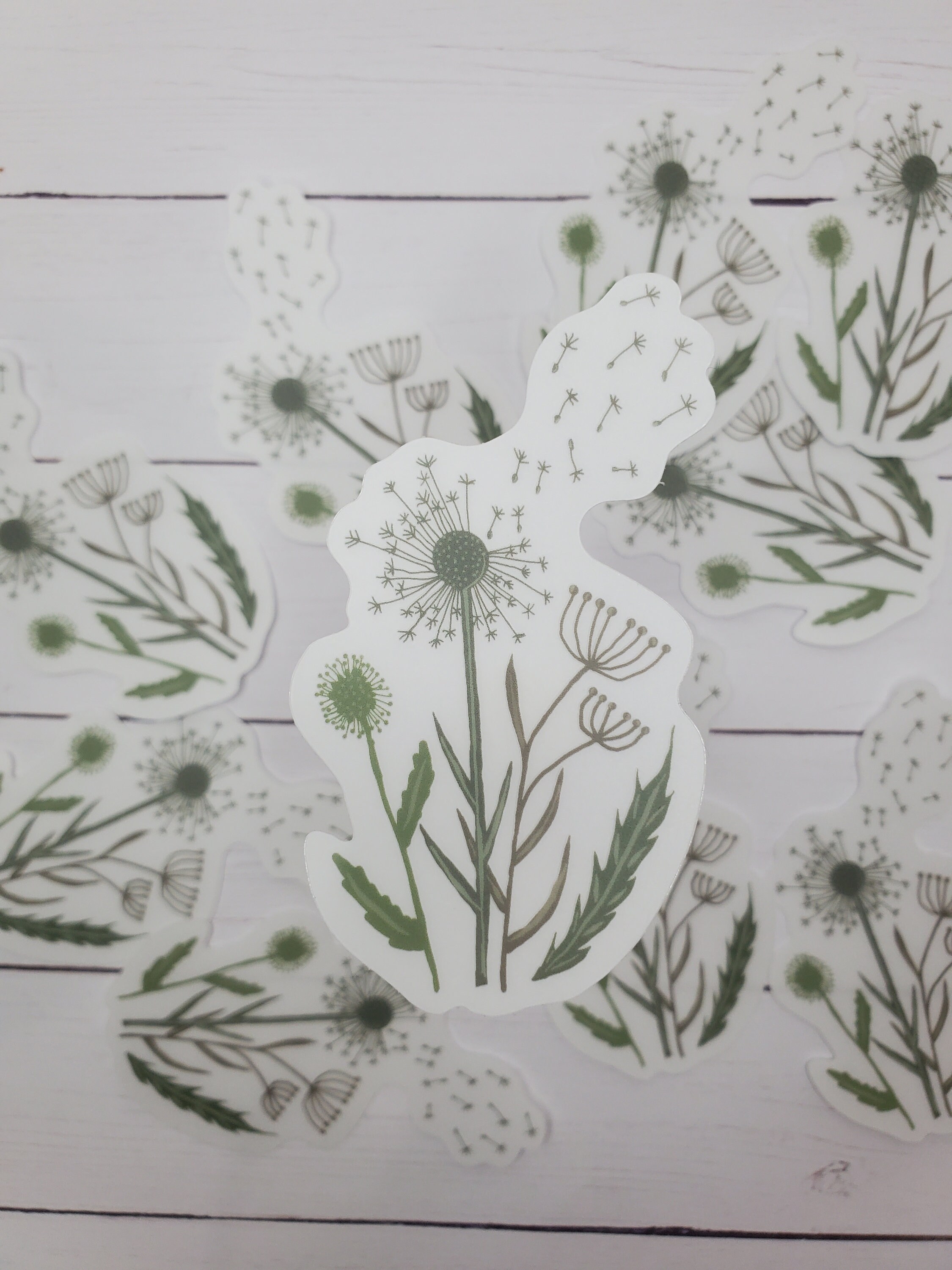 Dandelion Sticker, flower stickers, floral sticker, aestheic sticker ...