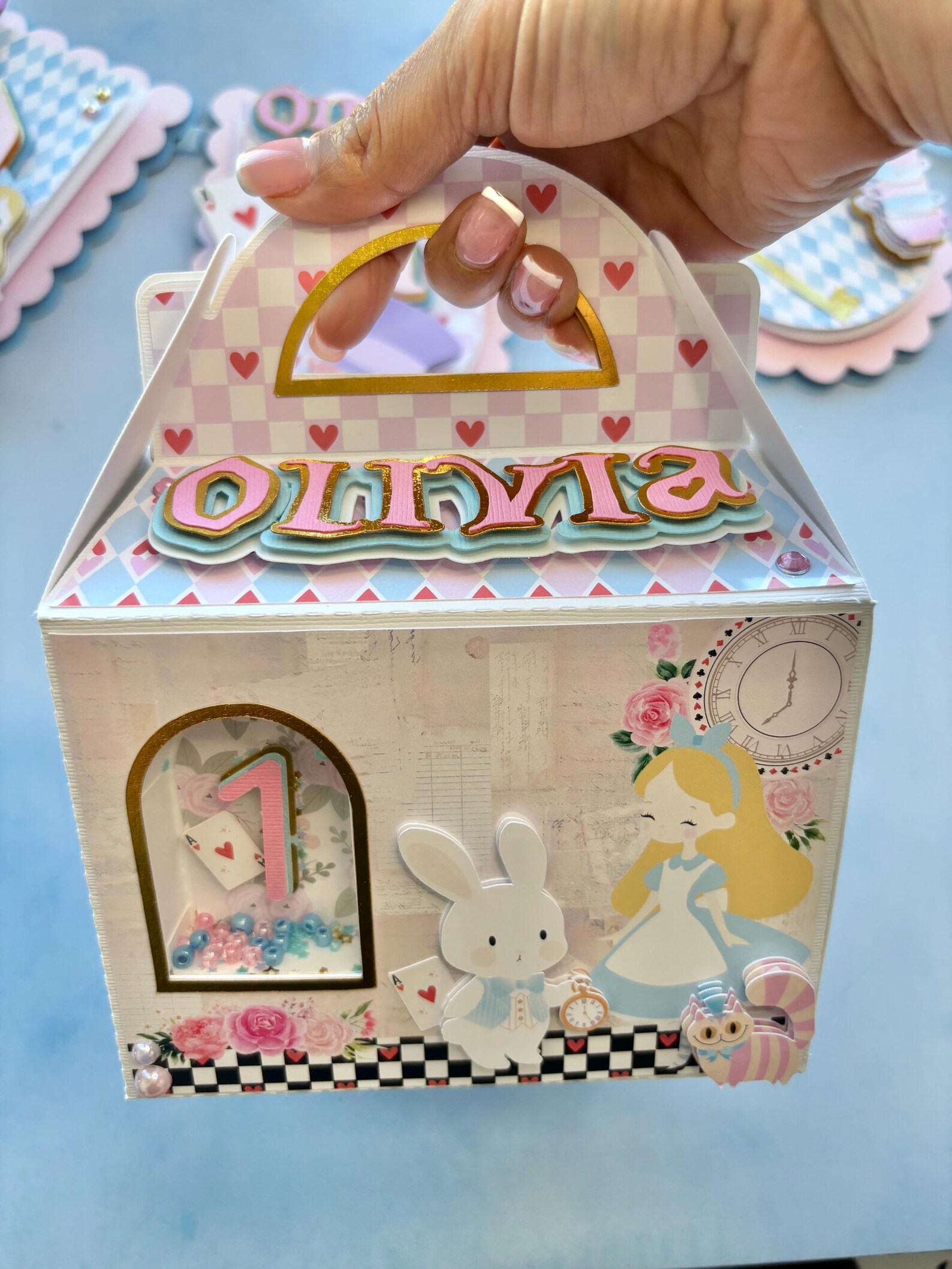 Alice in Wonderland Favor Boxes/alice in Wonderland Gabble Boxes/alice ...