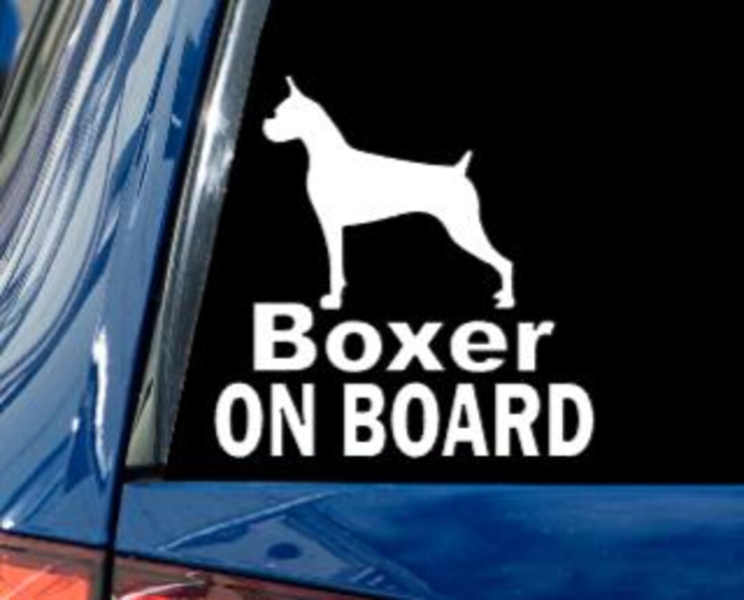 Boxer on Board Decal; Car Decal; Dog Decal; Boxer Decal; Dog Sticker - Etsy