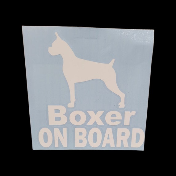 Boxer on Board Decal Car Decal Dog Decal Boxer Decal Dog - Etsy
