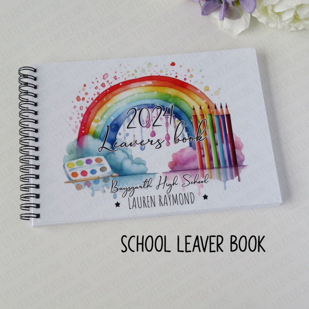 Personalised School Leavers Message Book, 2024 End of Term, Primary ...