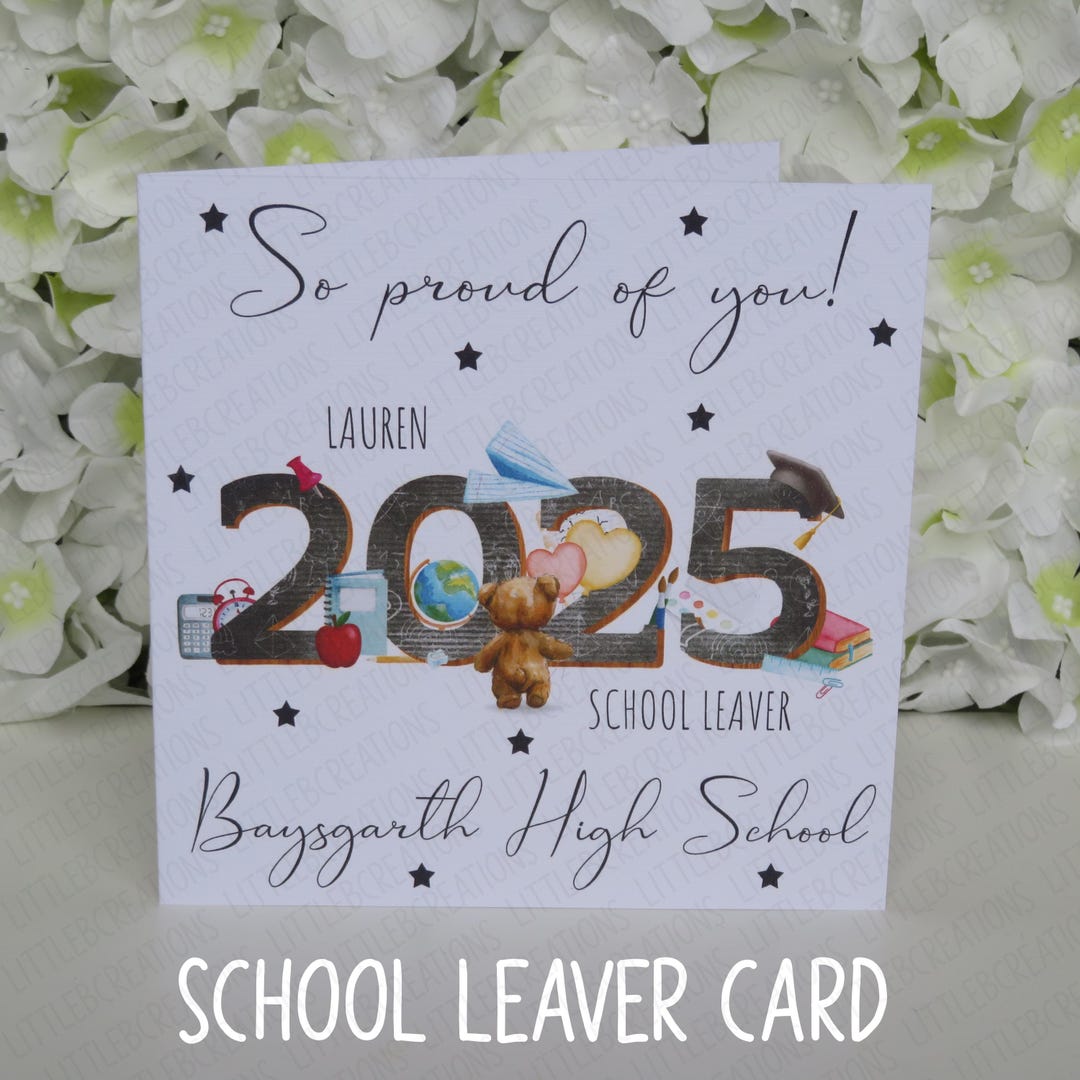 Class of 2025 School Leaver Card, Secondary School Leaver, Primary ...