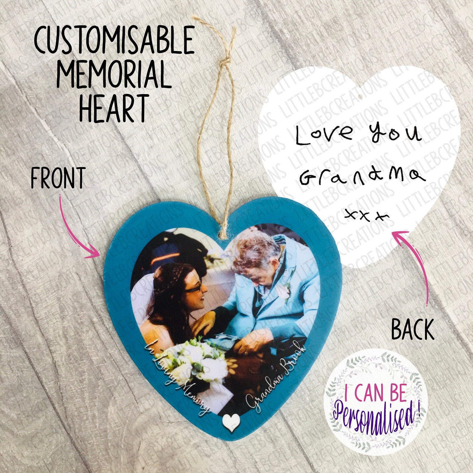 Memorial Heart Personalised Acrylic Heart Remembrance in - Etsy UK