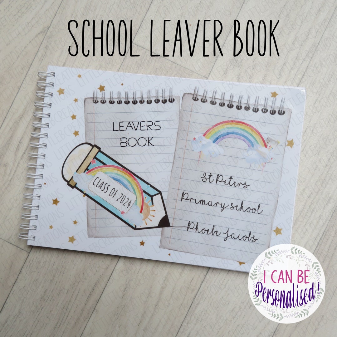 Personalised School Leavers Message Book, 2025 End of Term, Primary ...