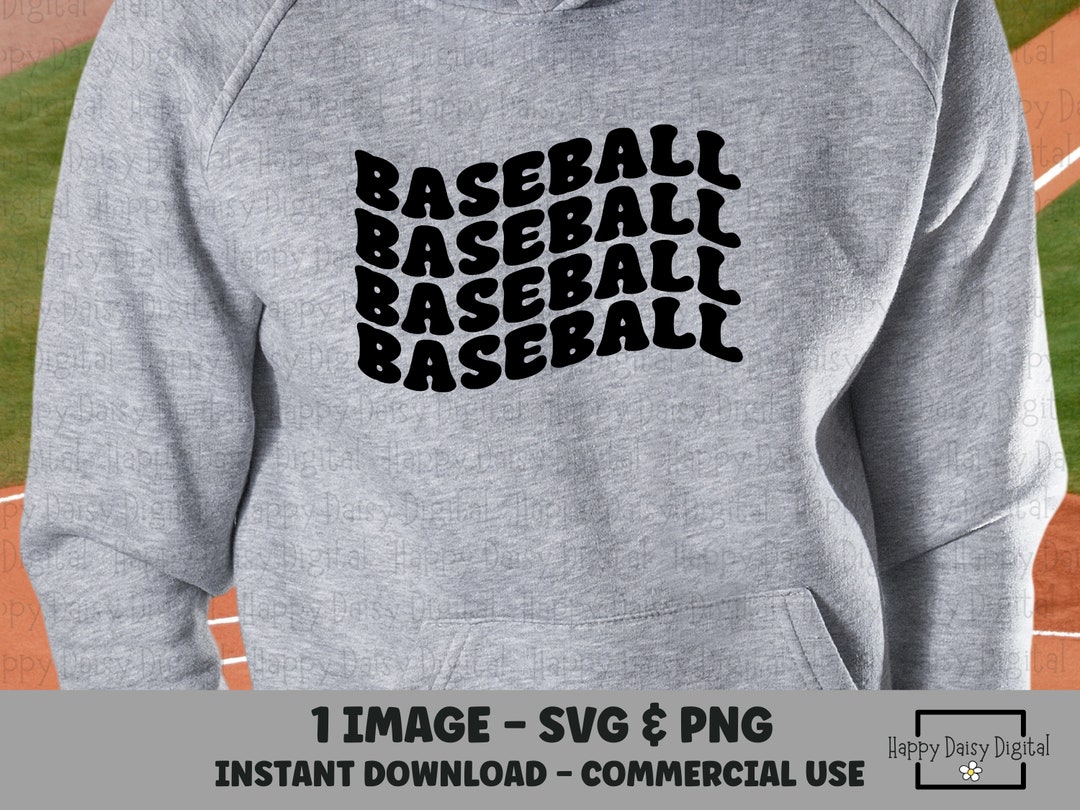 Baseball Retro Wavy SVG, Baseball PNG, Baseball Svg, Baseball Wavy Text ...