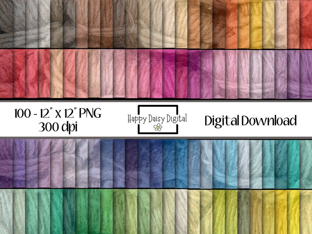 Knit Yarn Texture Paper Digital Paper, Digital Backdrop, Scrapbook ...