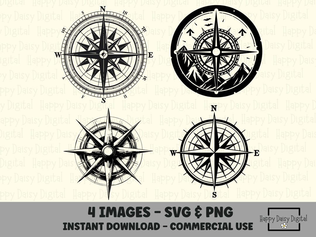 Compass SVG, Compass PNG, Compass Silhouette, Compass Design, Compass ...