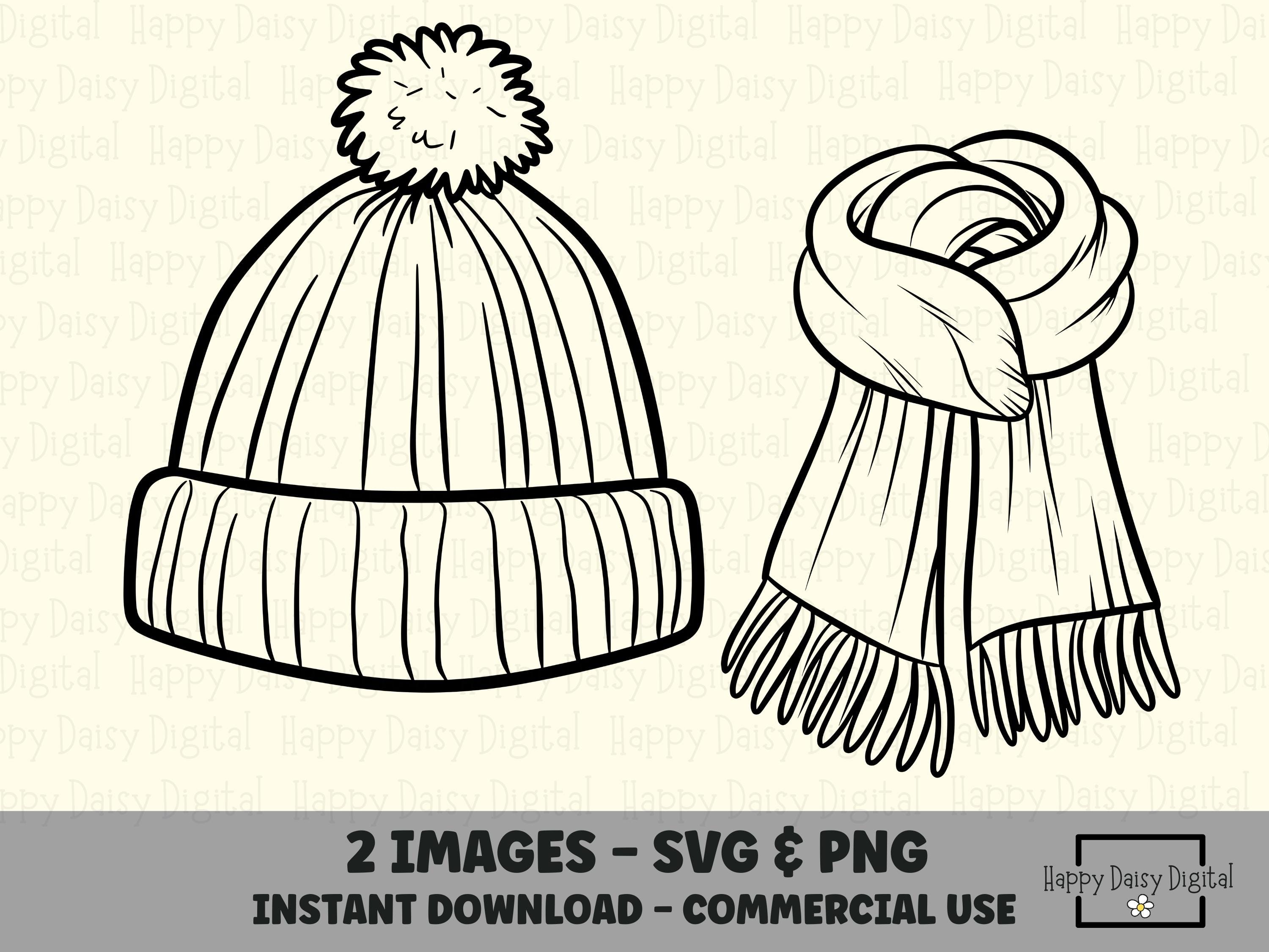 Scarf PNG, Scarf SVG, Hat and Scarf SVG, Hat and Scraf Png, Winter Svg ...