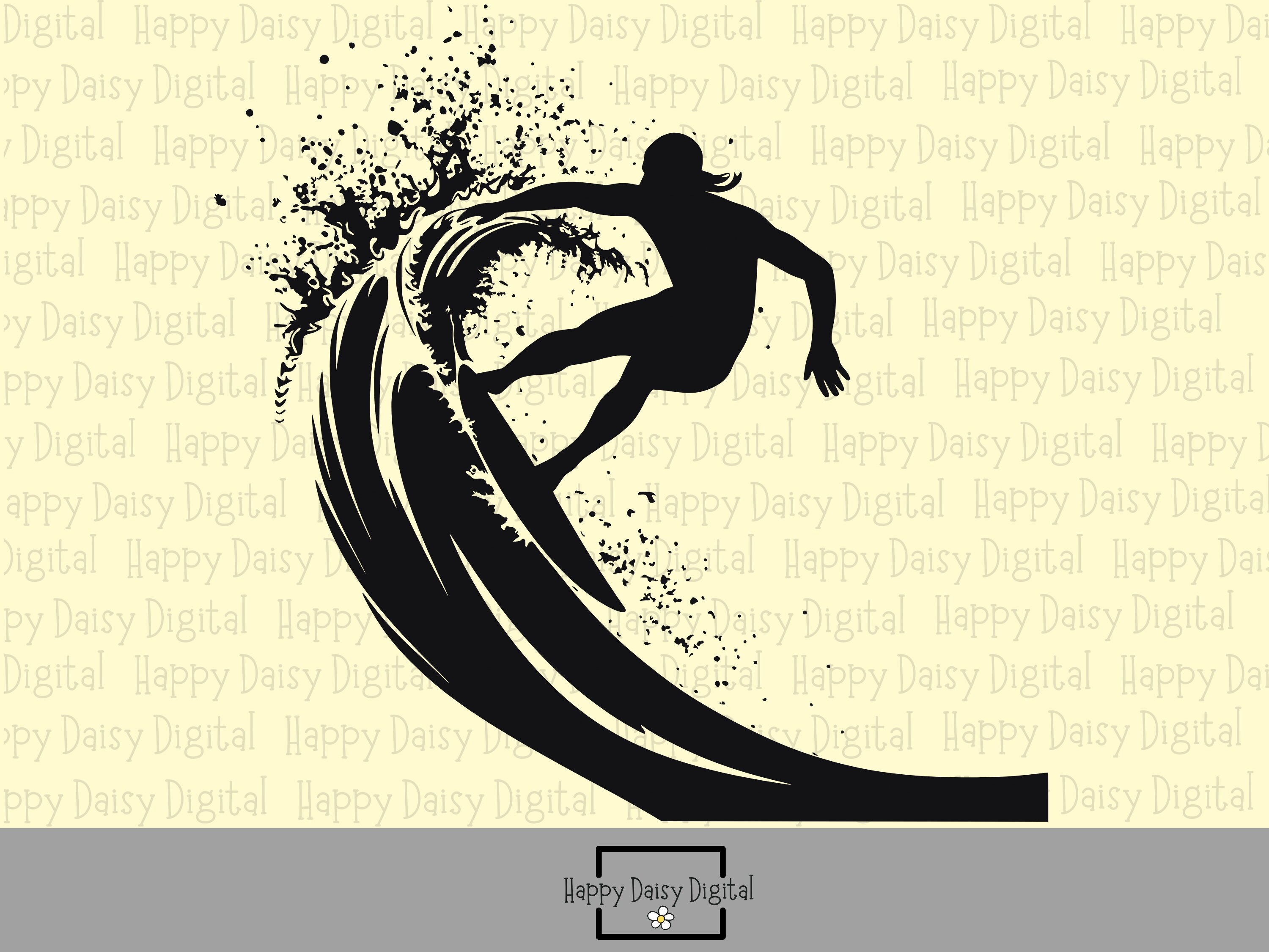 Surfer SVG, Surfer, Surfer Boy, Ocean SVG, Surfer Silhouette, Summer ...