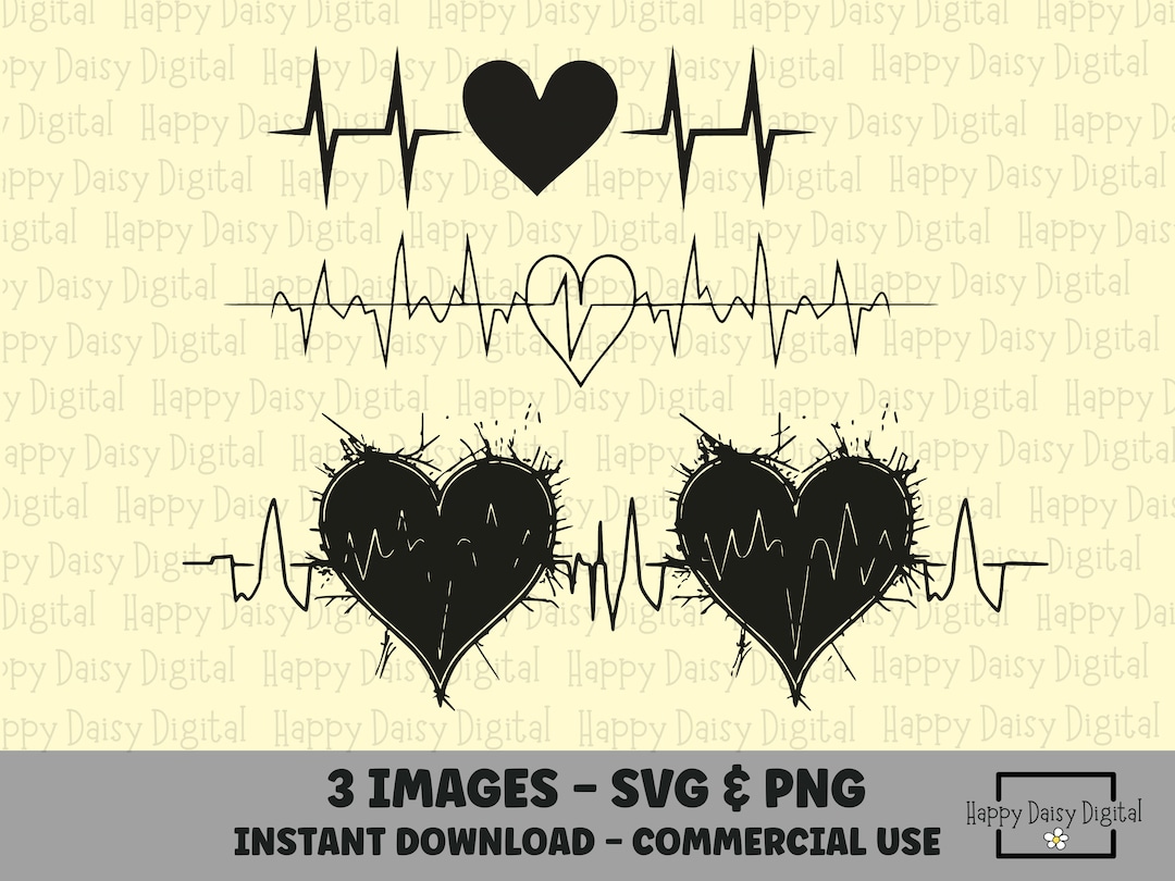 Heartbeat SVG, Heart Beat SVG, Heartbeat Line SVG, Simple Heart Svg ...