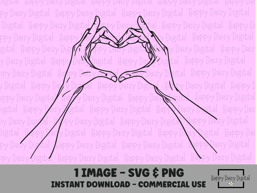 Heart Hands SVG, Heart Hands PNG, Heart Hands Clipart, Finger Heart Svg ...