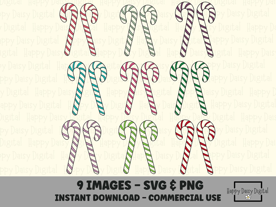Candy Cane PNG, Candy Cane SVG, Christmas Clip Art, Christmas Candy ...